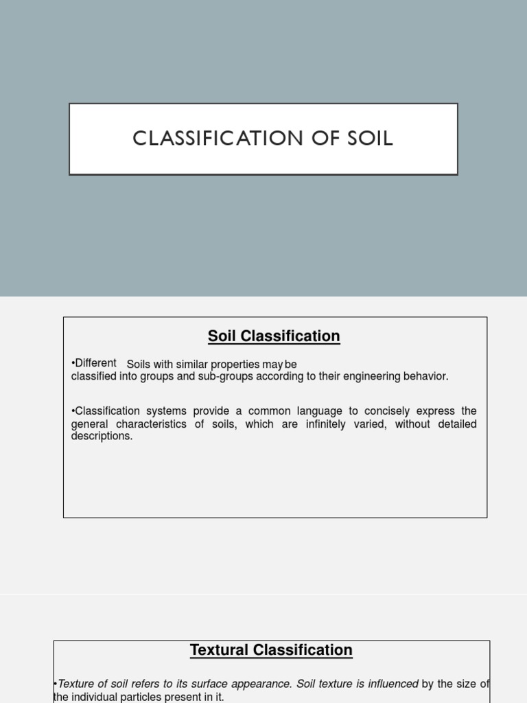 6 Soil Classification | PDF | Clay | Silt