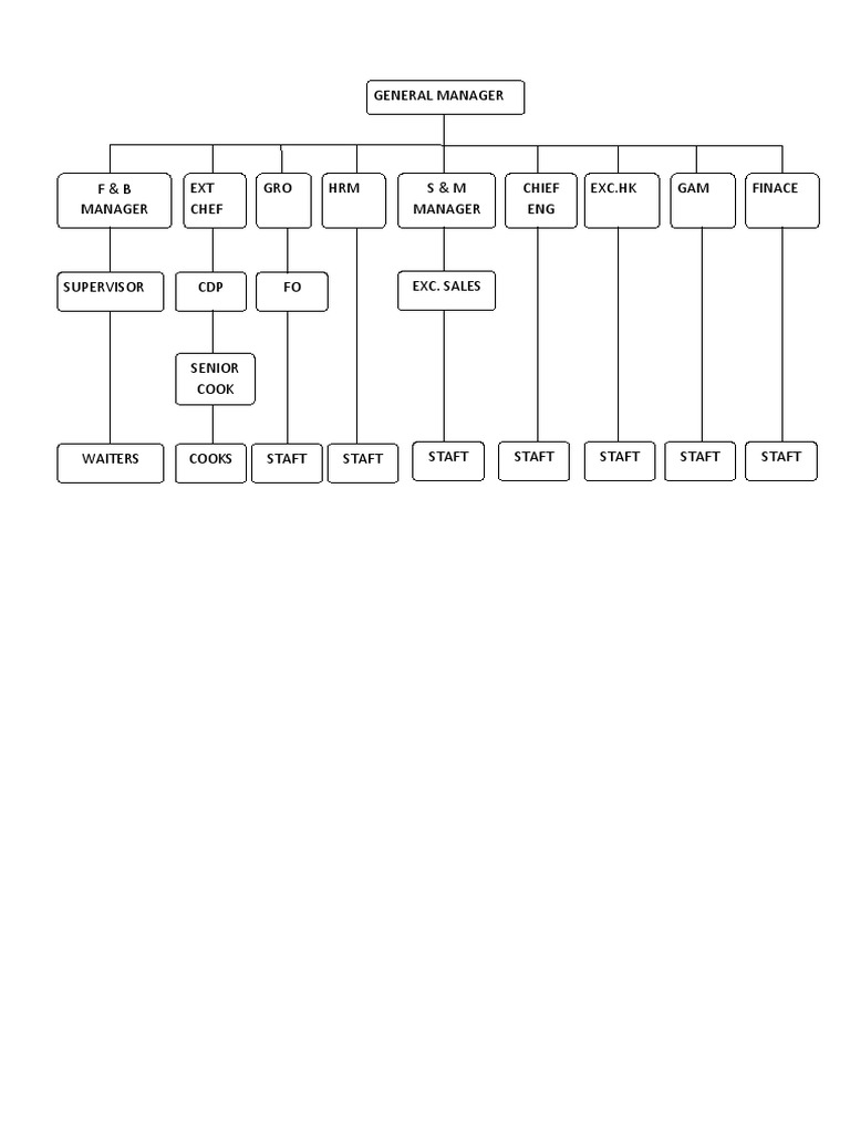 General Manager Organizational Chart | PDF | Business | Computers