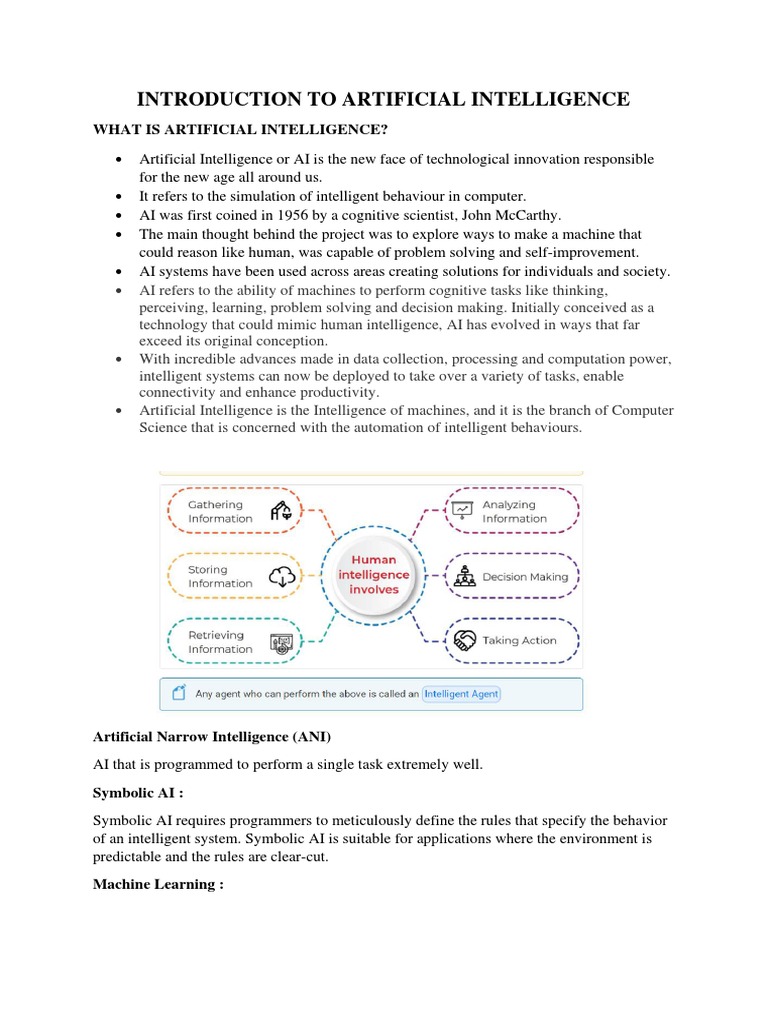 Introduction To Artificial Intelligence | PDF