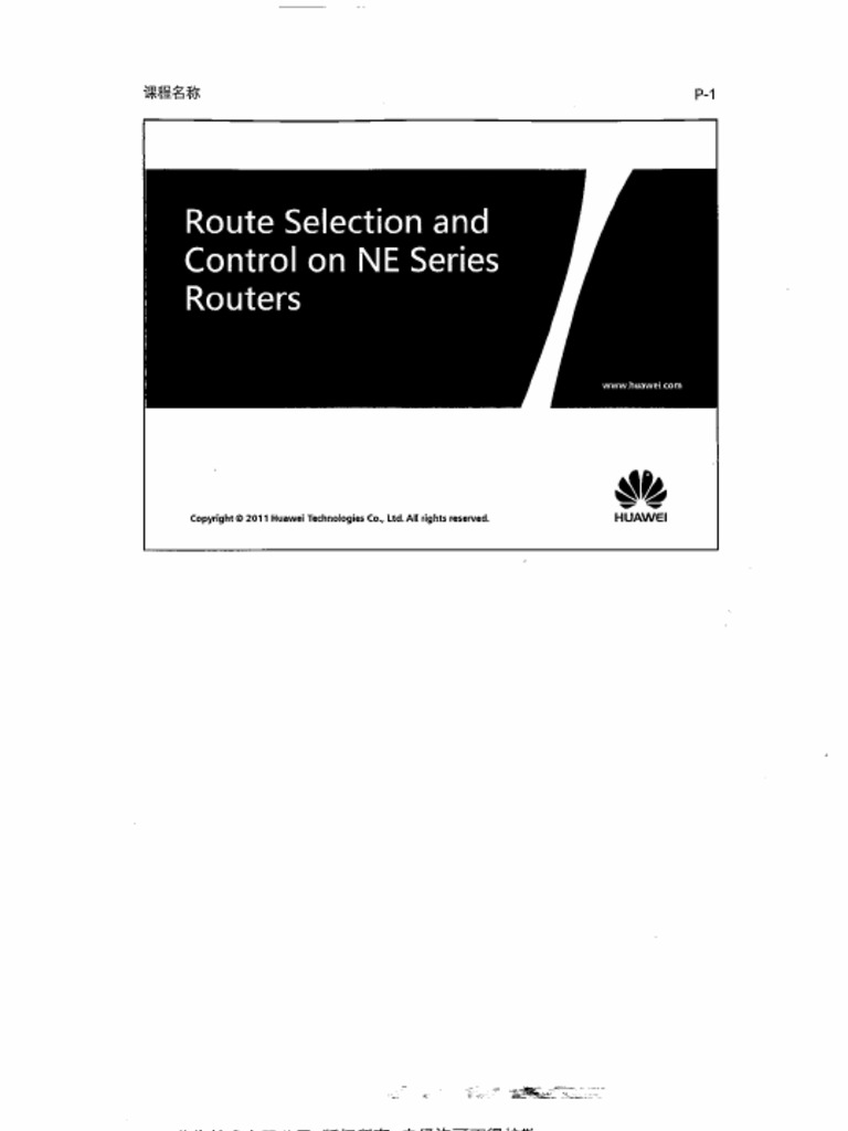 Route Selection and Control On NE Series Routers | PDF