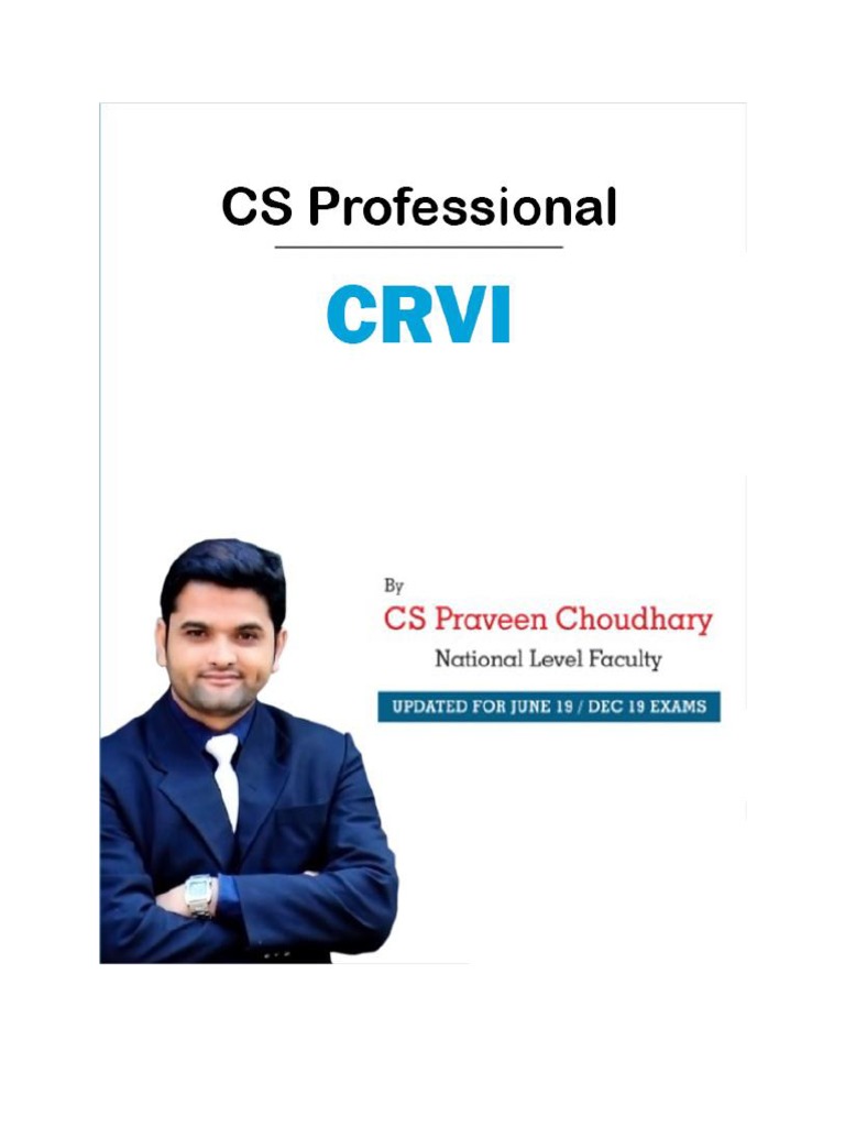 CS Professional CRVI | PDF