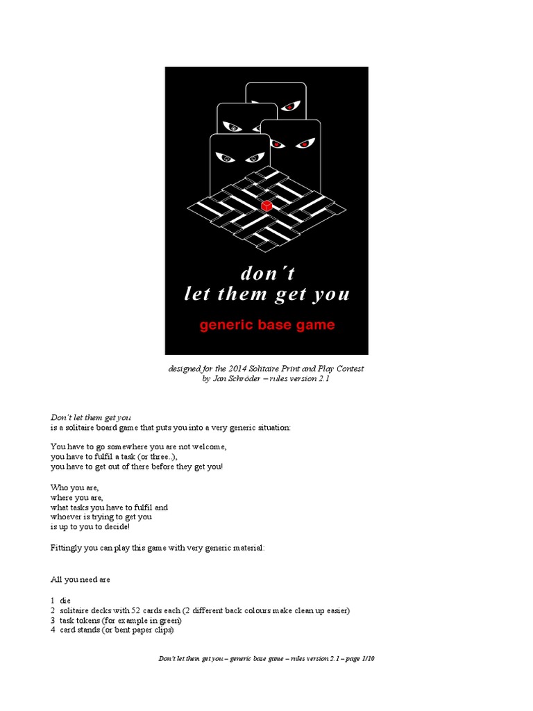 Don T Let Them Get You - Rules v2-1 | PDF