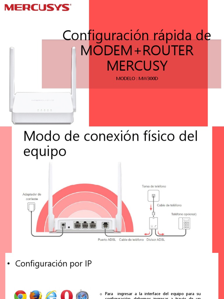 Configuración Rápida de MODEM+ROUTER MERCUSYS | PDF