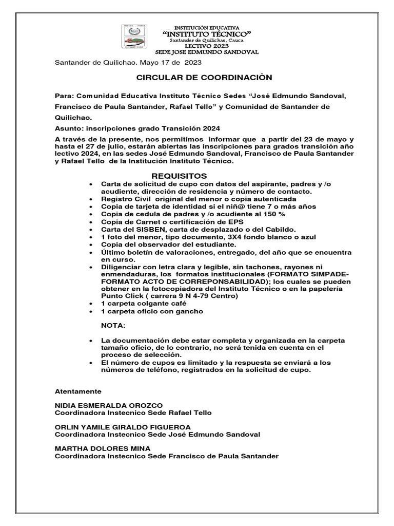 Circular Transicion 2024 - 230517 - 141221 | PDF