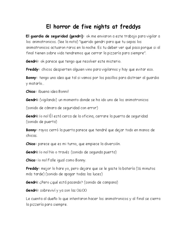 El Horror de Five Nights at Freddys | PDF