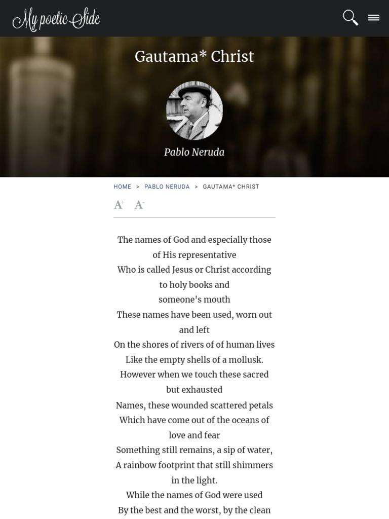 Class of 2024 - Pablo Neruda's Poems | PDF