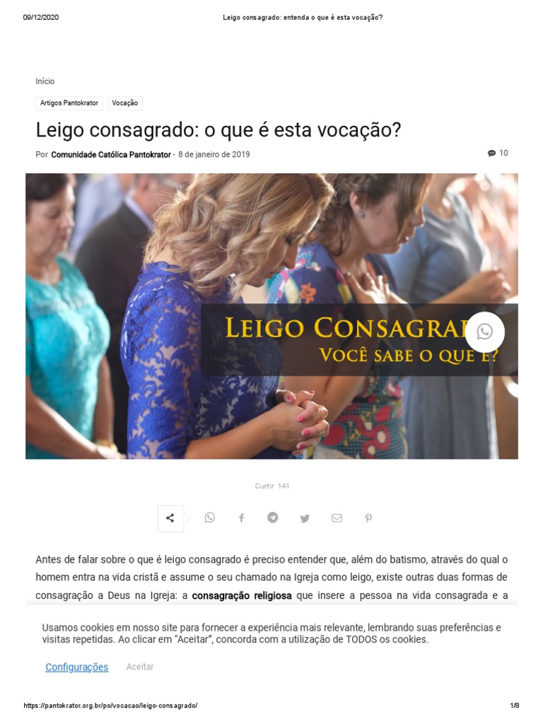 Leigo Consagrado - Entenda o Que É Esta Vocação | PDF | Igreja católica ...