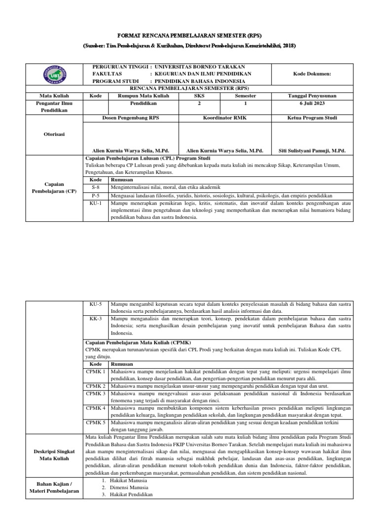 03 - Alien Kurnia Warya Selia - RPS Dan RPP | PDF