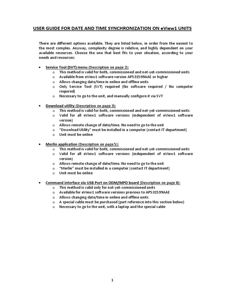 Date Time Synchronization User Guide | PDF