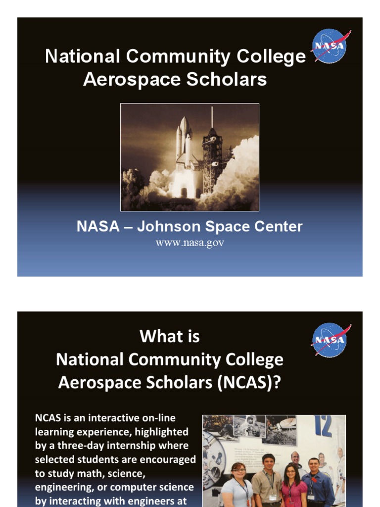 National Community College Aerospace Scholars: NASA - Johnson Space ...