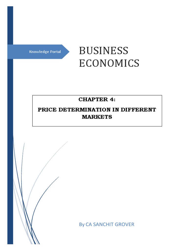 Chapter 4 Business Economics Revision | PDF