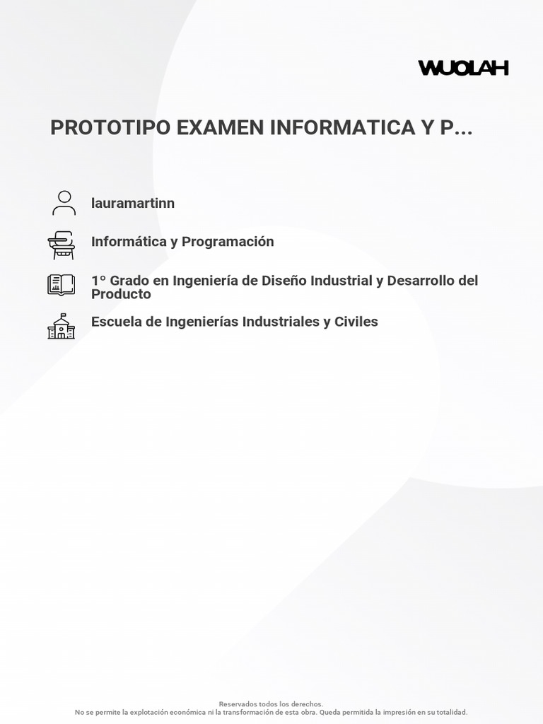 Prototipo Examen Informatica Y P.. | PDF | Equipo de oficina | Informática