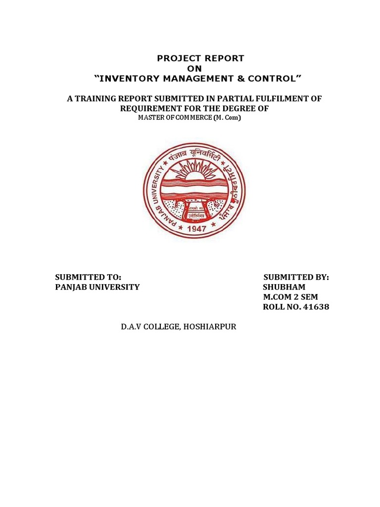 Project Report of Shubham | PDF