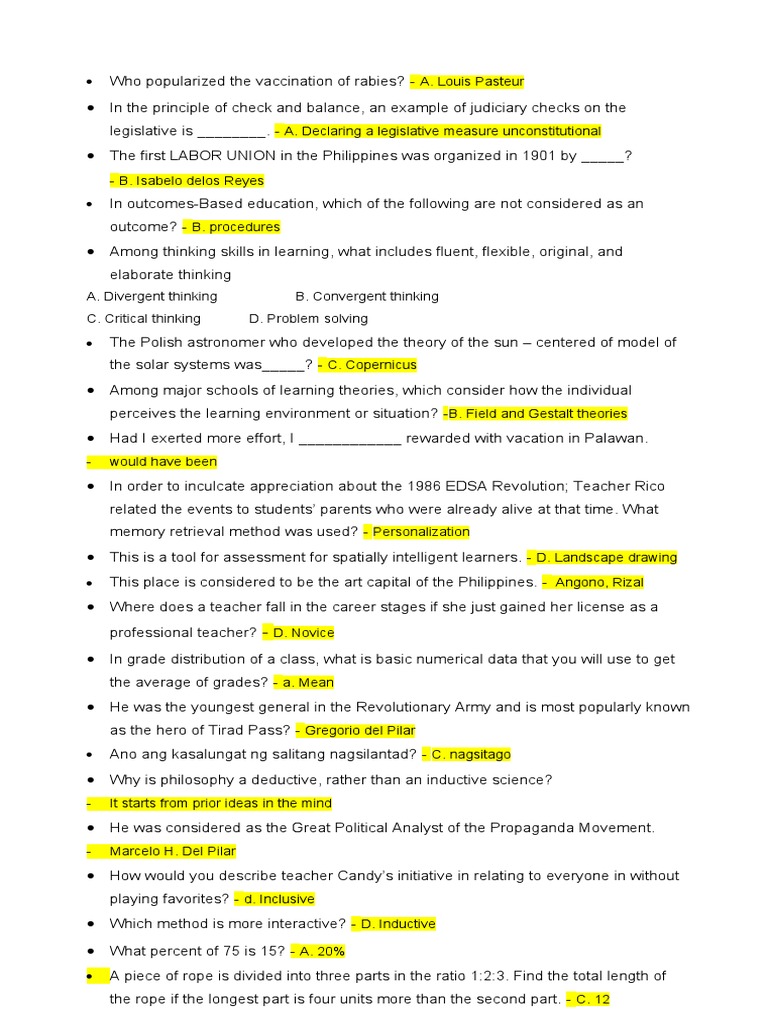 Gen. Ed Preboard 1 | PDF