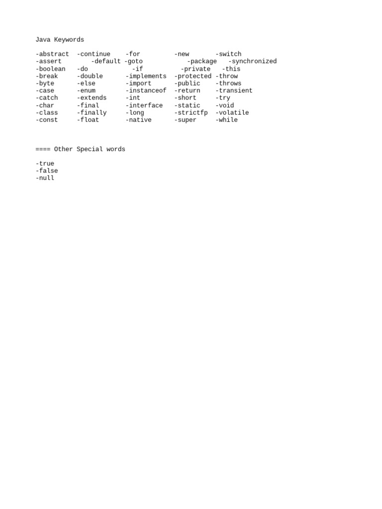 Java Variables Pdf Computers
