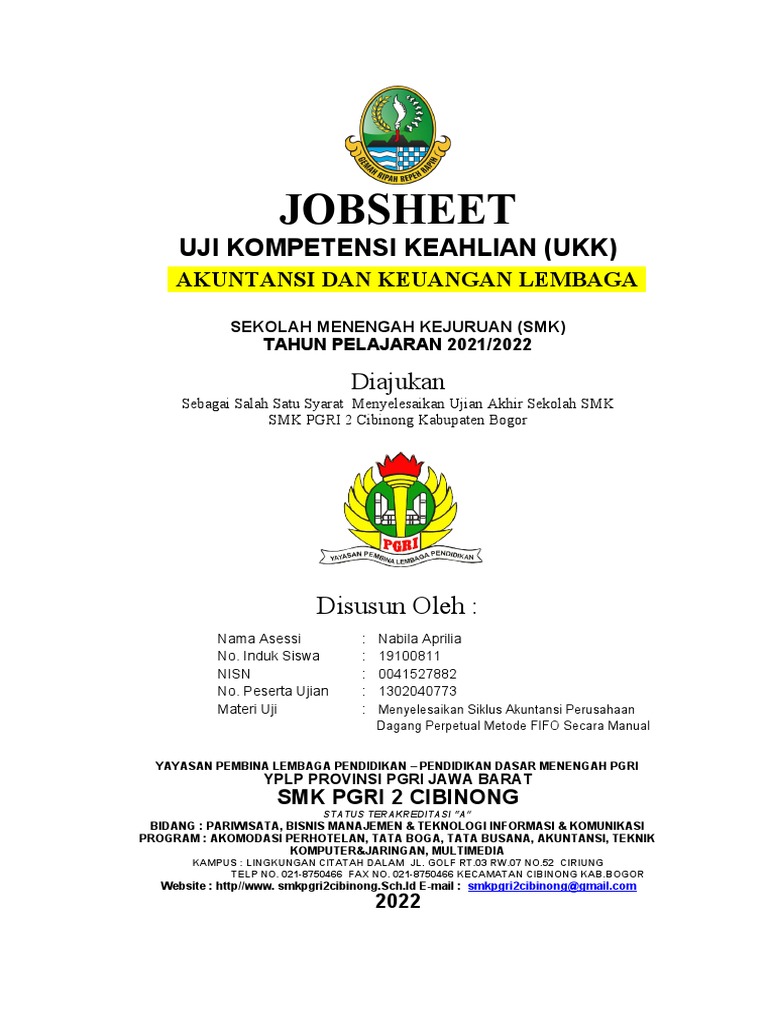 Halaman Judul Jobsheet Ukk | PDF | Bisnis