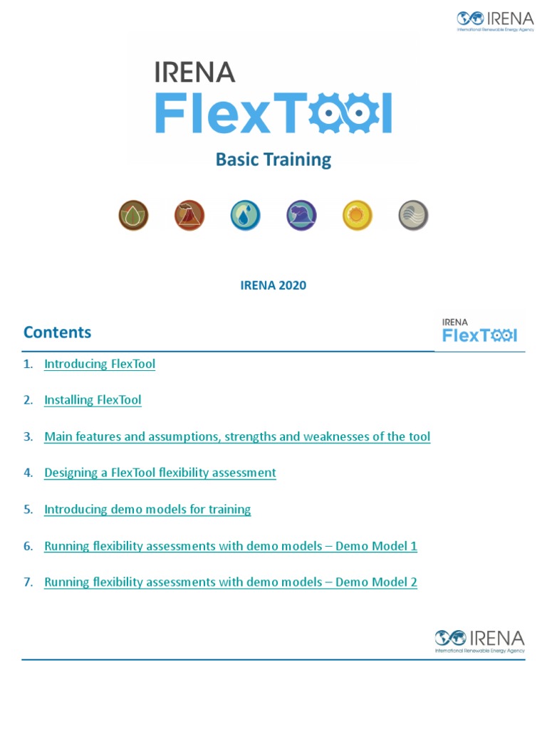 IRENA FlexTool BasicTraining | PDF