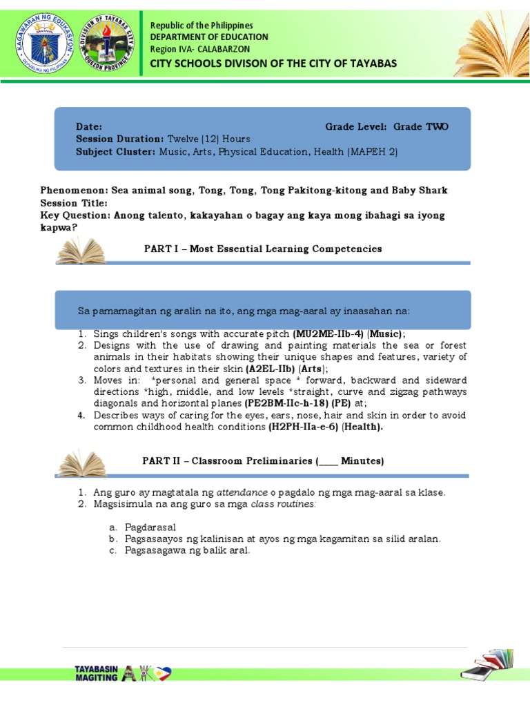 Syllabus Grade Two Mapeh | PDF