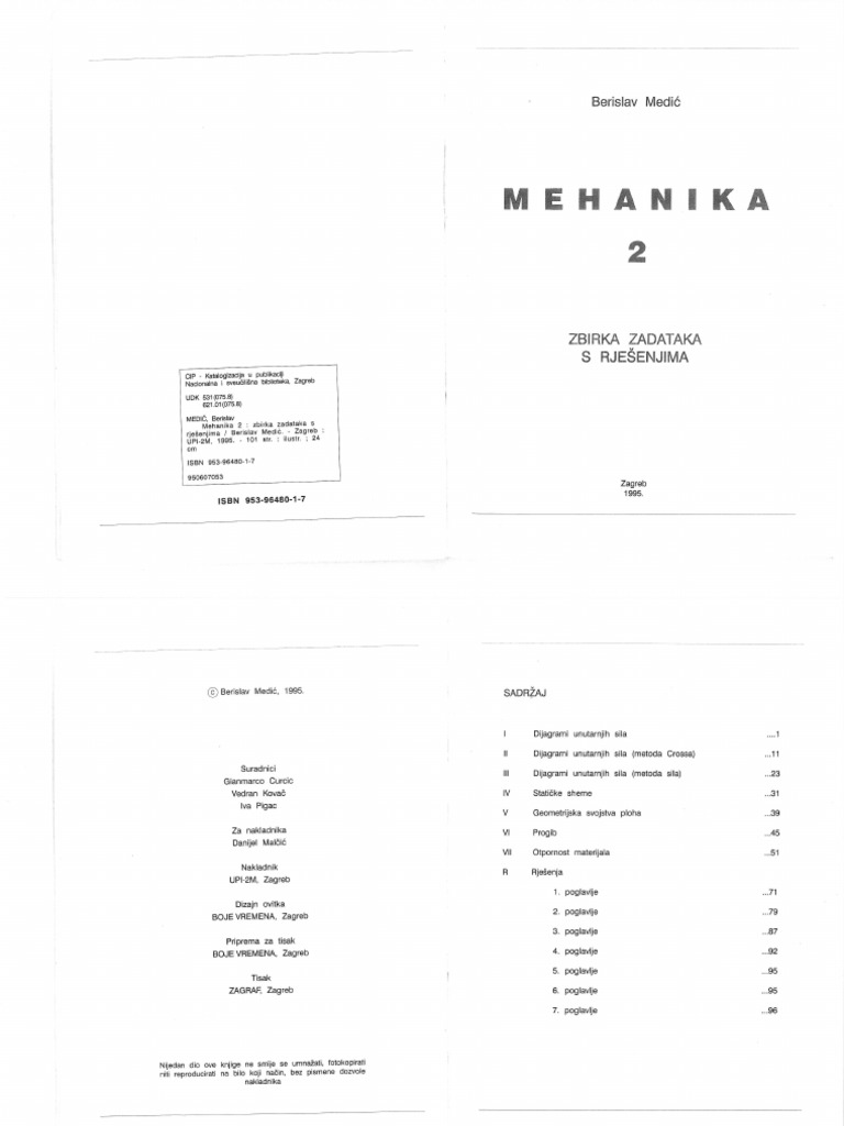 MEHANIKA 2 Berislav Medić | PDF