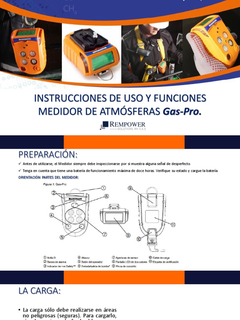 Instrucciones de Uso Medidor Atmósferas | PDF