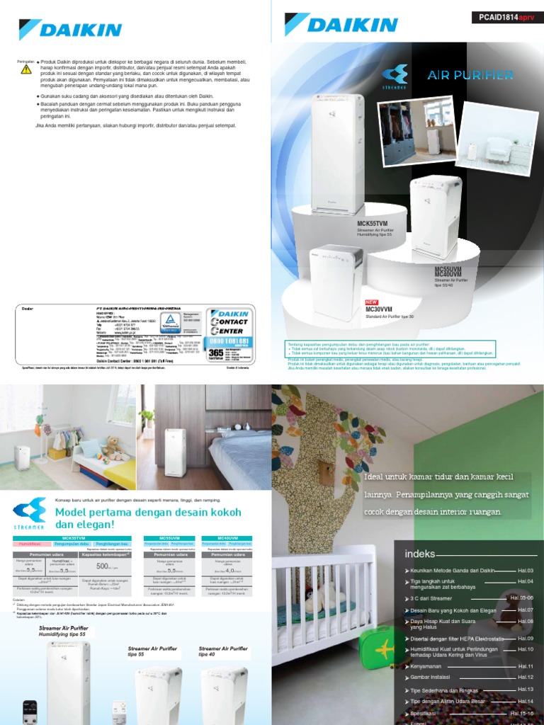 Daikin Streamer Air Purifier Guide | PDF