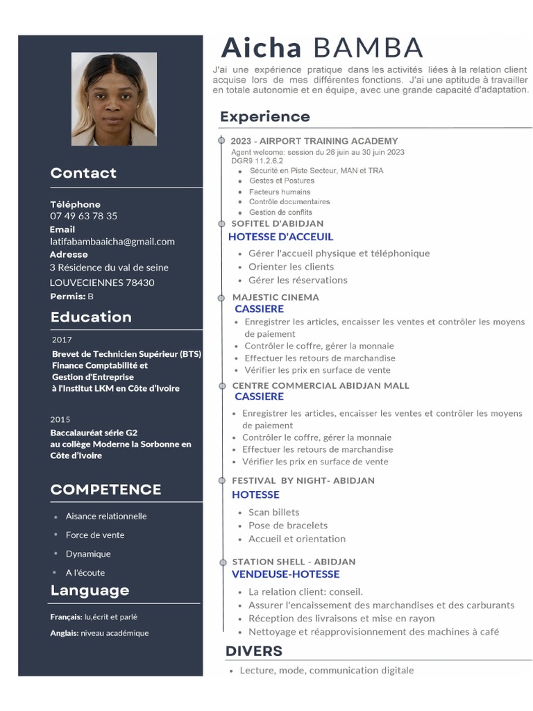 CV Aicha | PDF