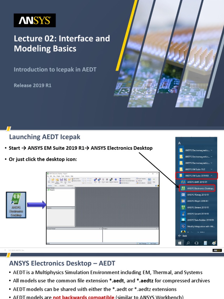 AEDT Icepak Intro 2019R1 L2 Interface Modeling Basics | PDF | Printed Circuit Board | Thermal ...