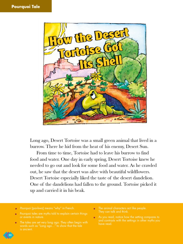 Pourquoi Tale: How Desert Tortoise Got Its Shell | PDF