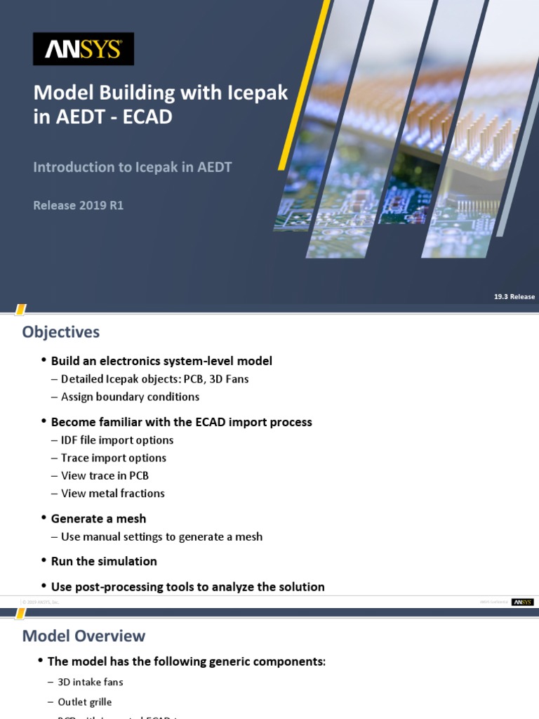 Icepak Model Building in AEDT 19.3 | PDF | Printed Circuit Board | 3 D ...