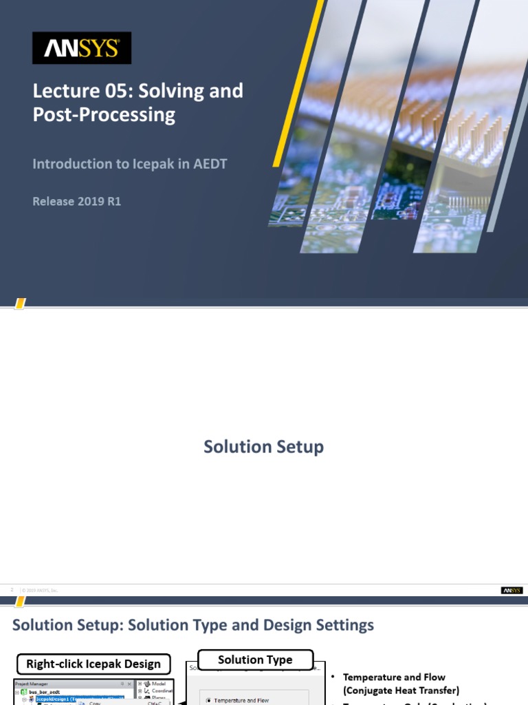 AEDT Icepak Intro 2019R1 L5 Solving and PostProcessing | PDF | Heat Transfer | Heat