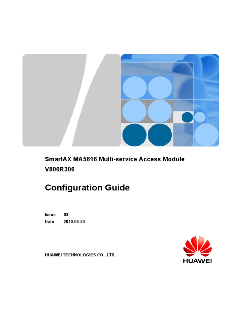 MA5616 Configuration Guide (V800R306 - 03) | PDF