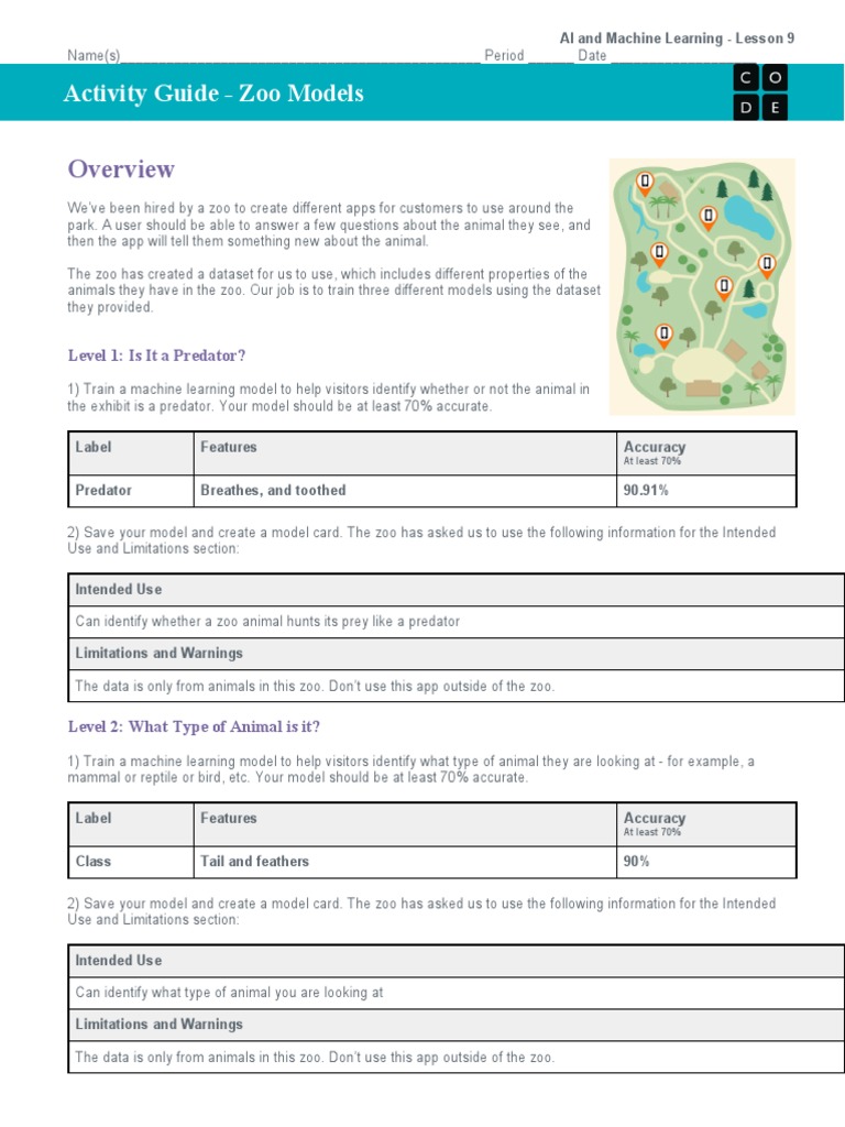 U7L09 - Activity Guide - Zoo Models Sus | PDF | Computers | Technology ...