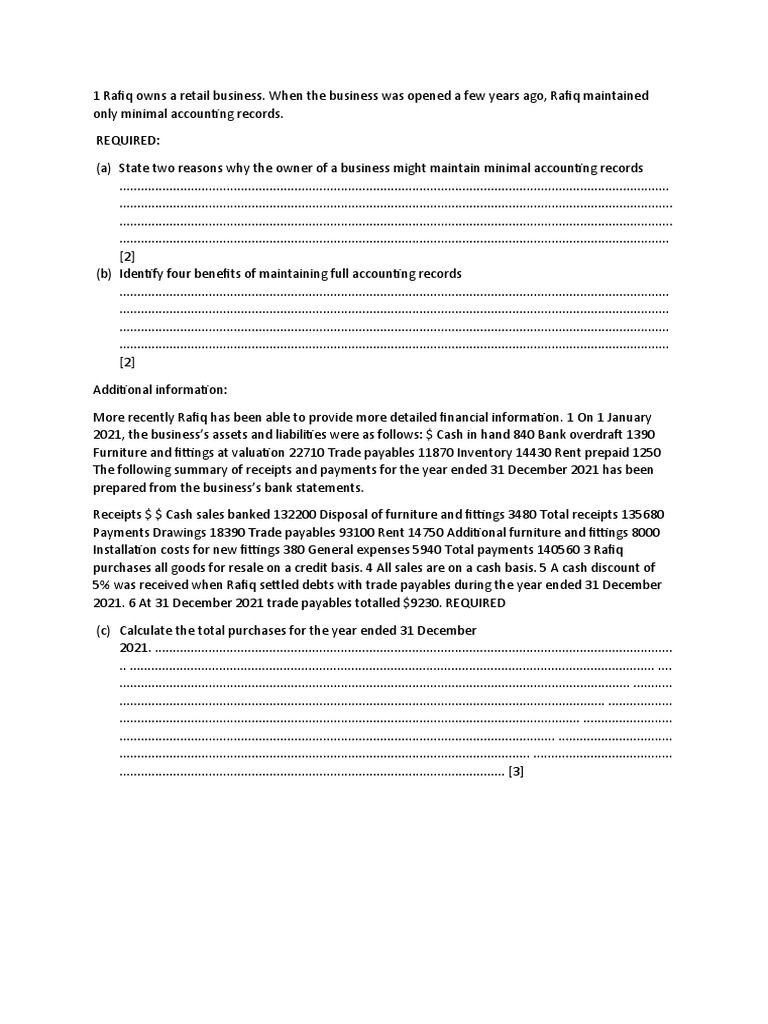 Accounting Paper 1 | PDF | Debits And Credits | Dividend