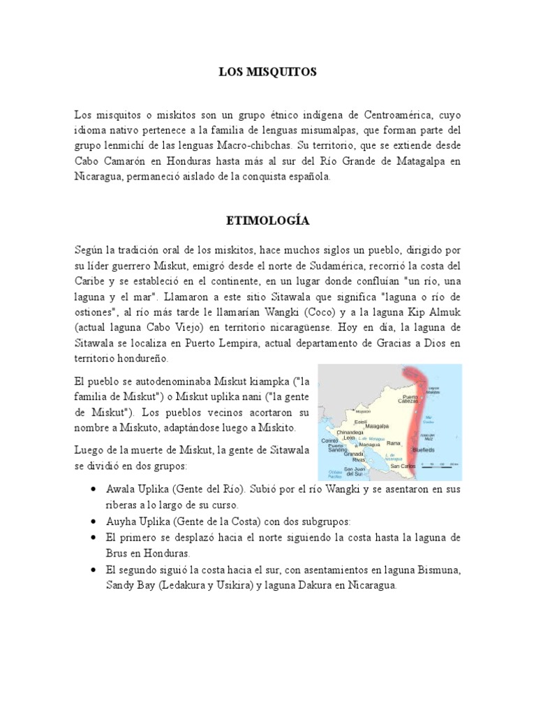Historia y cultura del pueblo miskito | PDF | América del Norte ...