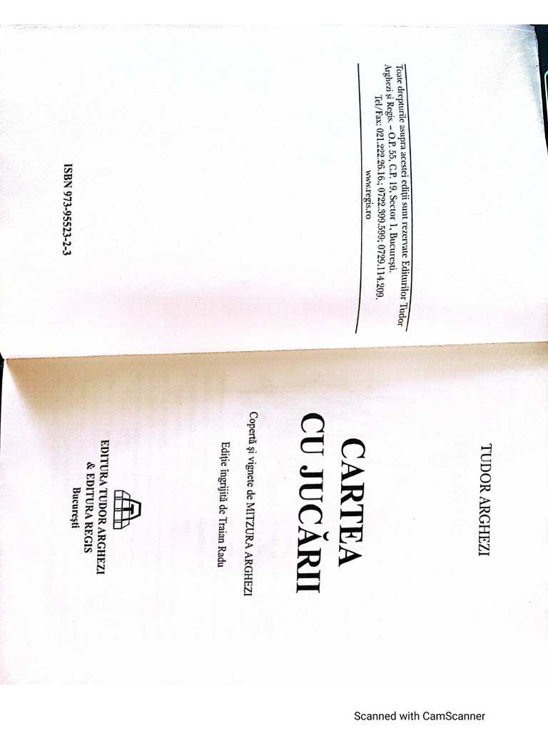 Tudor Arghezi - Cartea Cu Jucarii | PDF
