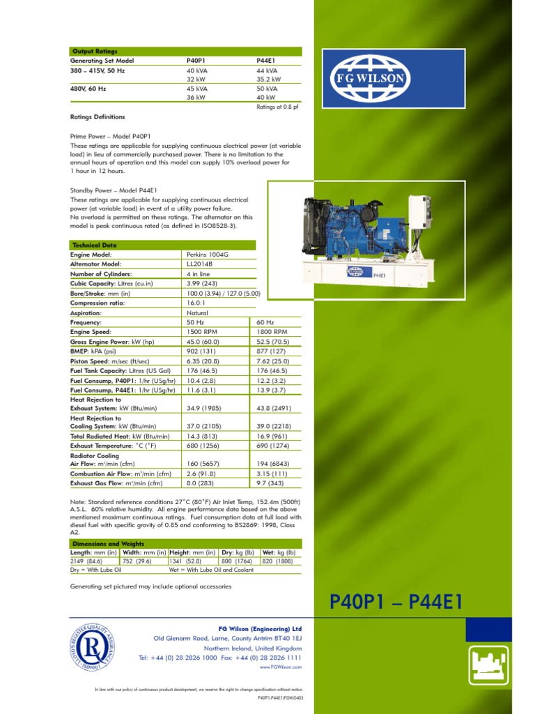 P40P1 P44e1 | PDF | Engines | Horsepower