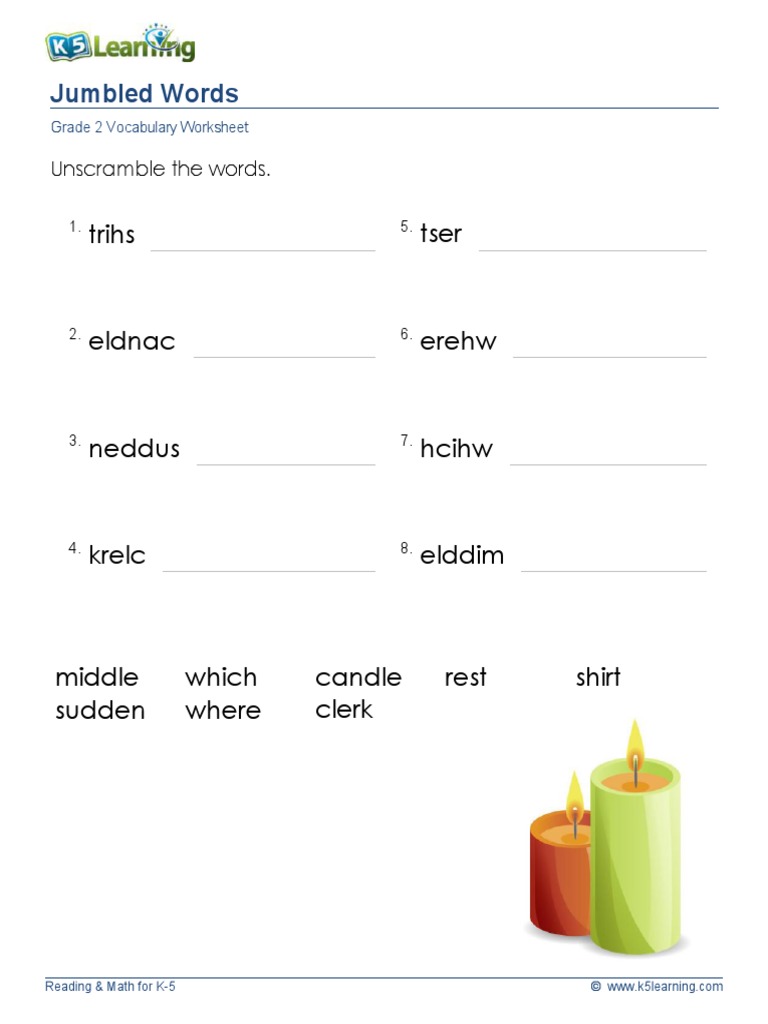 2nd Grade Jumbled Words 2 | PDF | Language Arts & Discipline | Foreign ...