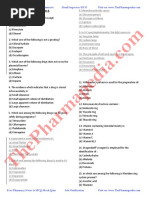 DMER Pharmacist Model Paper | PDF | Pharmacology