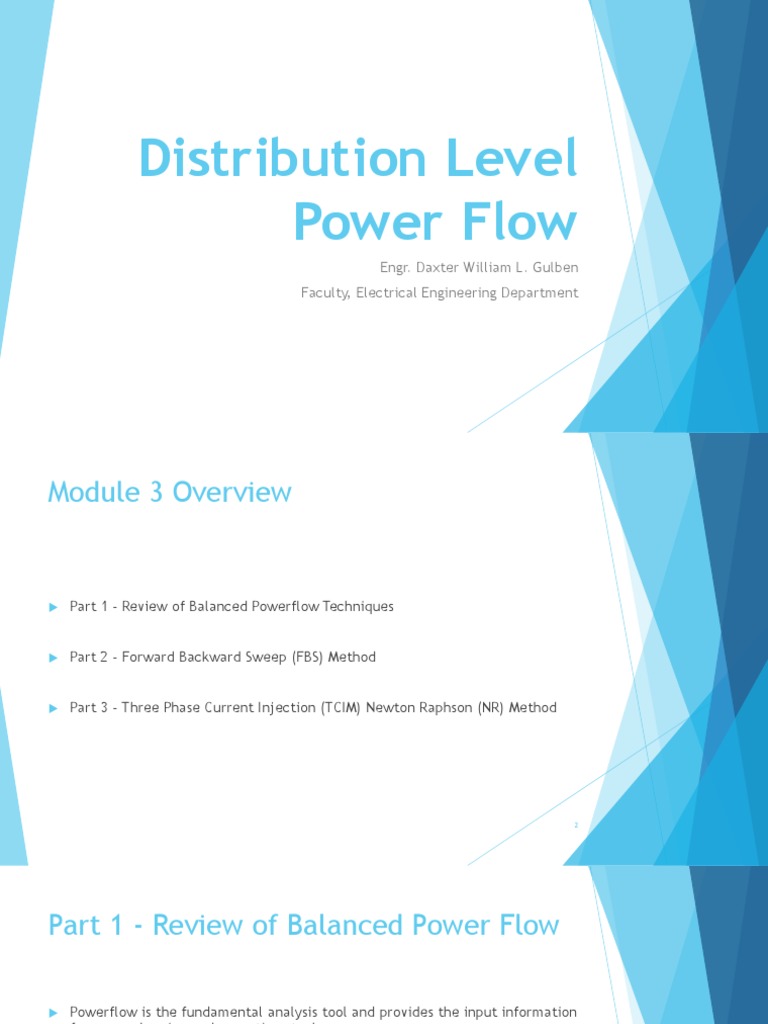 Lec 5 Distribution Level Power Flow | PDF | Mathematical Analysis | Algebra
