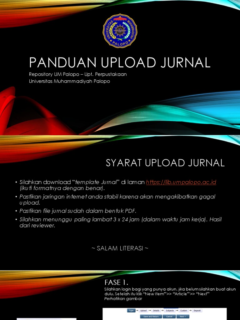 cara upload jurnal dan skripsi REPOSITORY | PDF