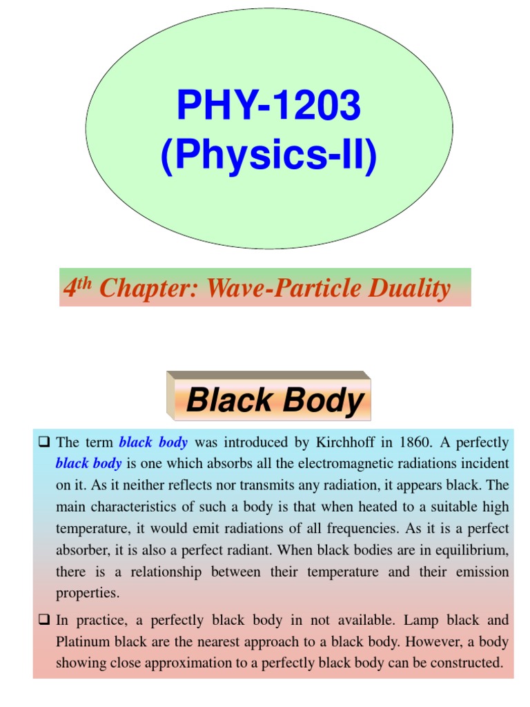 Wave-Particle Duality | PDF | Photoelectric Effect | Electromagnetic ...