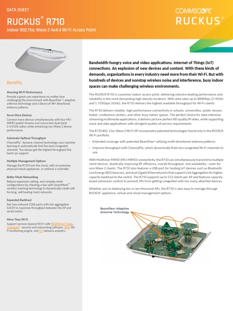 Ds-Ruckus-R710 DATA SHEET RUCKUS® R710 | PDF | Computers