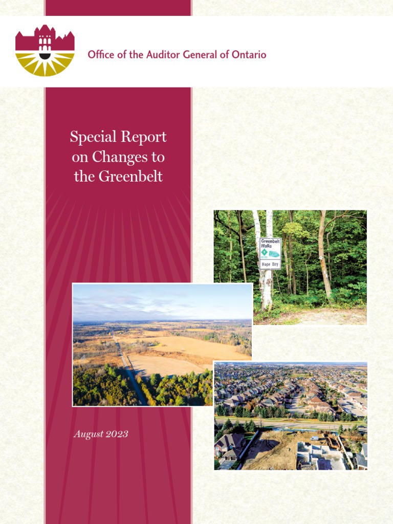 Ontario Auditor General Report Aug. 9 | PDF