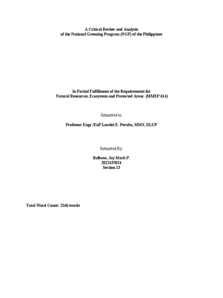 Reaction Paper Natural Resources | PDF