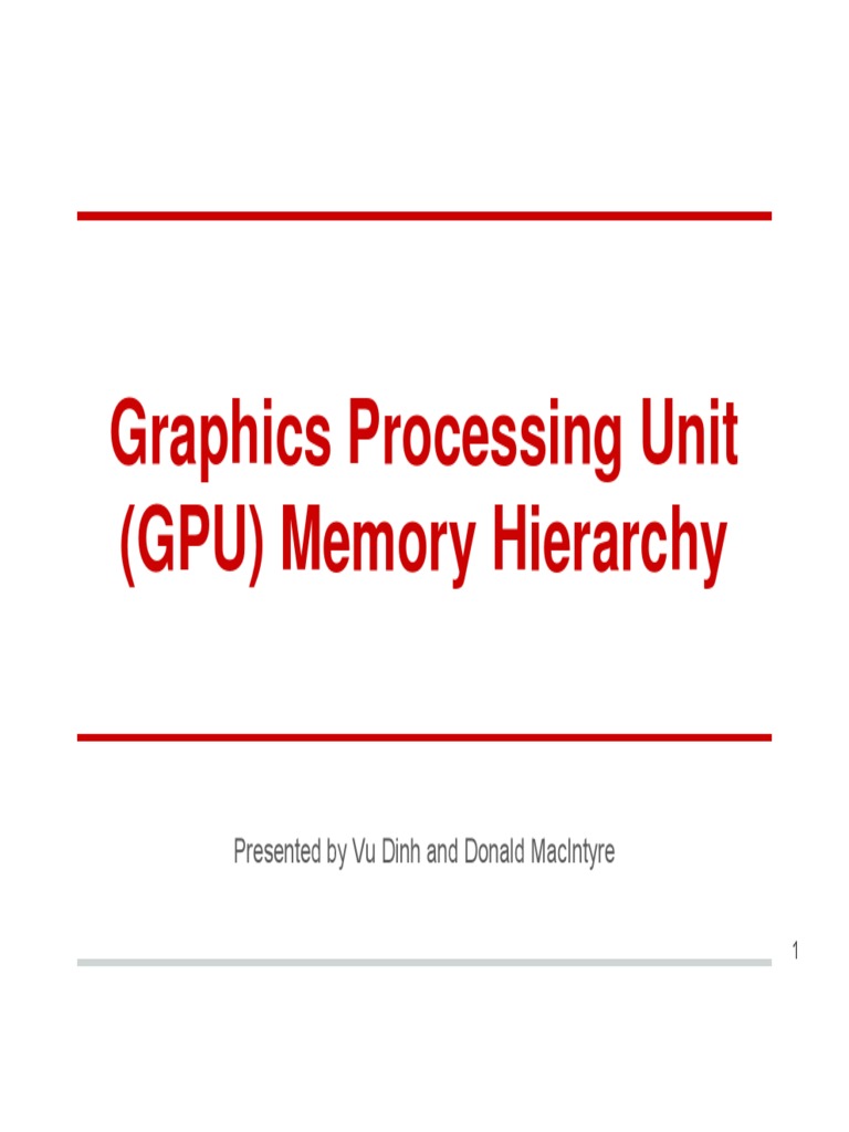 GPU Memory Hierarchy Explained | PDF | Computers
