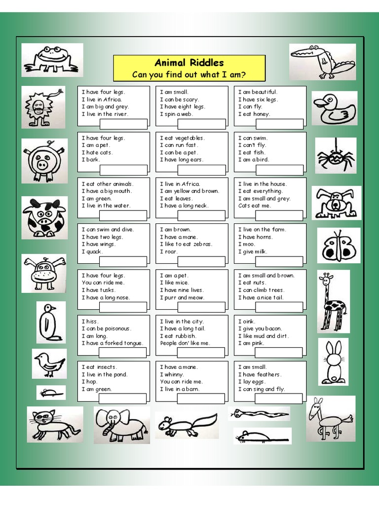 Animal Riddles 1 (Easy) | PDF