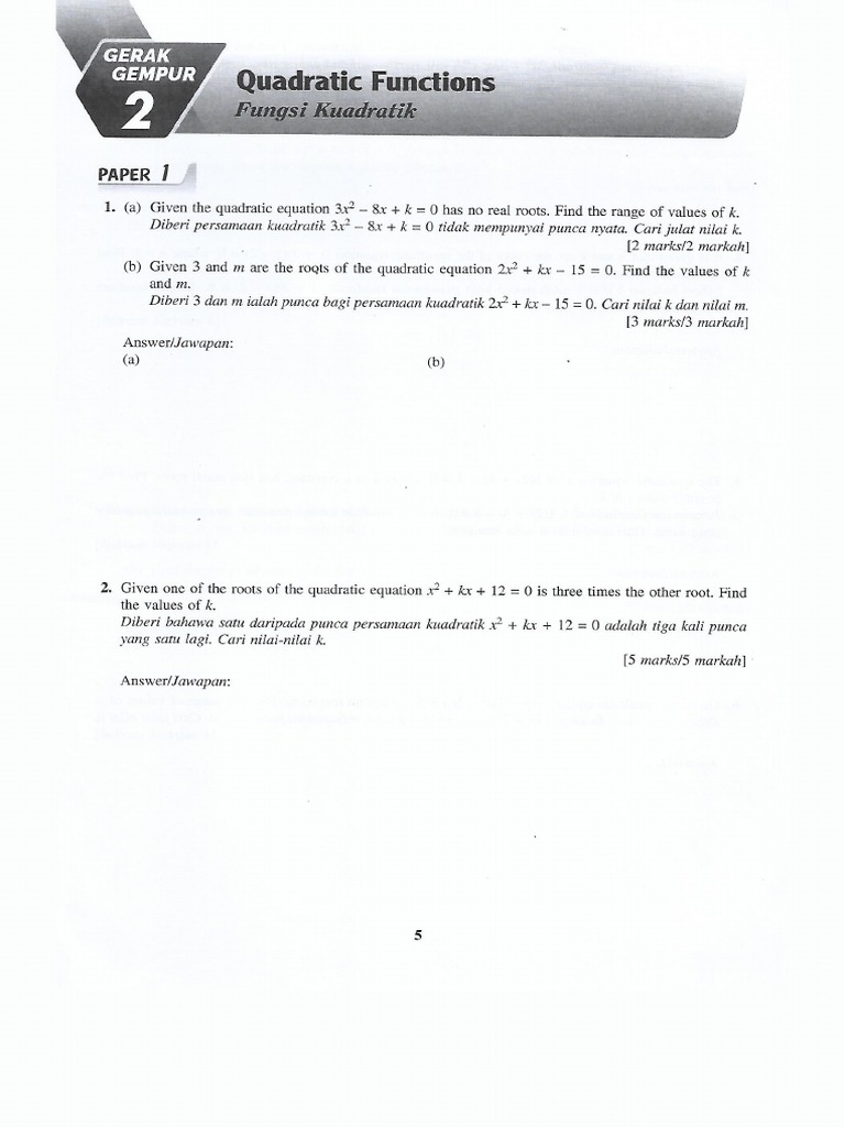 Chapter 2 Quadratic Equation | PDF