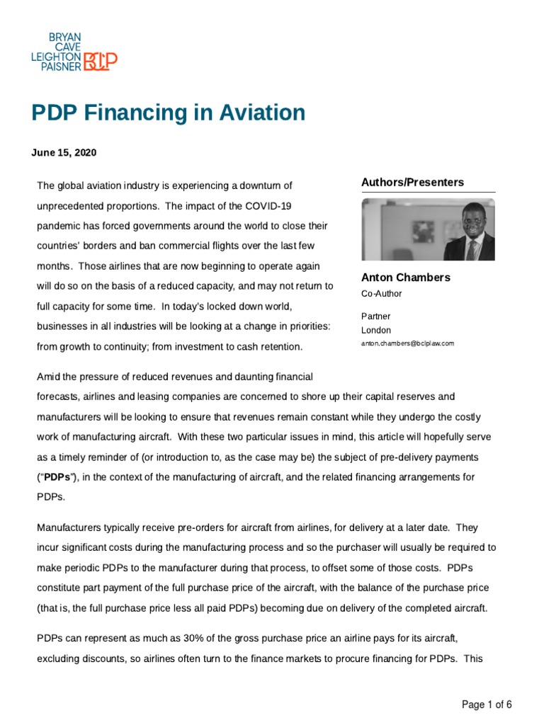 PDP - Financing in Aviation | PDF | Loans | Debt