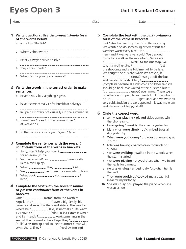 Unit 1 - Grammar Standard | PDF | Linguistics