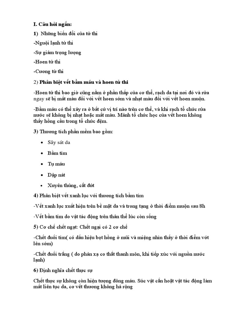 Pháp y CHN Và TL 1 | PDF